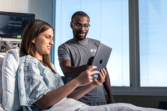 Bedside tablets improve patient experience | Nebraska Medicine Omaha, NE